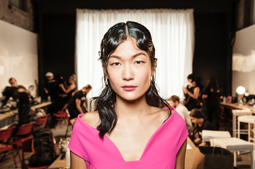 Backstage at Chiara Boni SS 2016 with Aveda at NYFW – ALLIE NYC